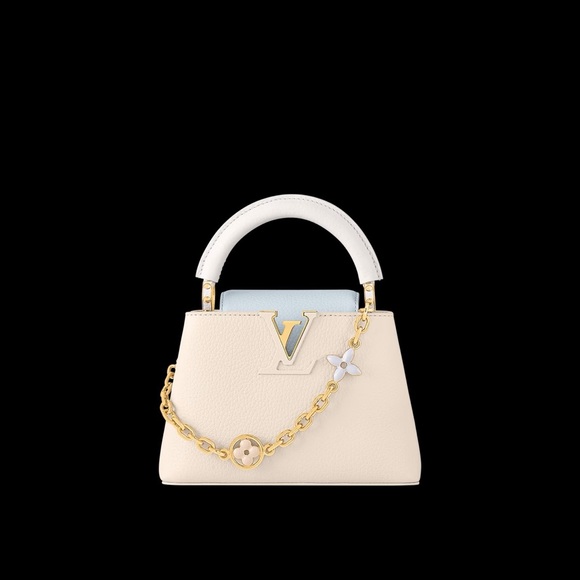 Louis Vuitton | Bags | Rare Lv Quartz Washed Blue Snow Capucines Mini ...
